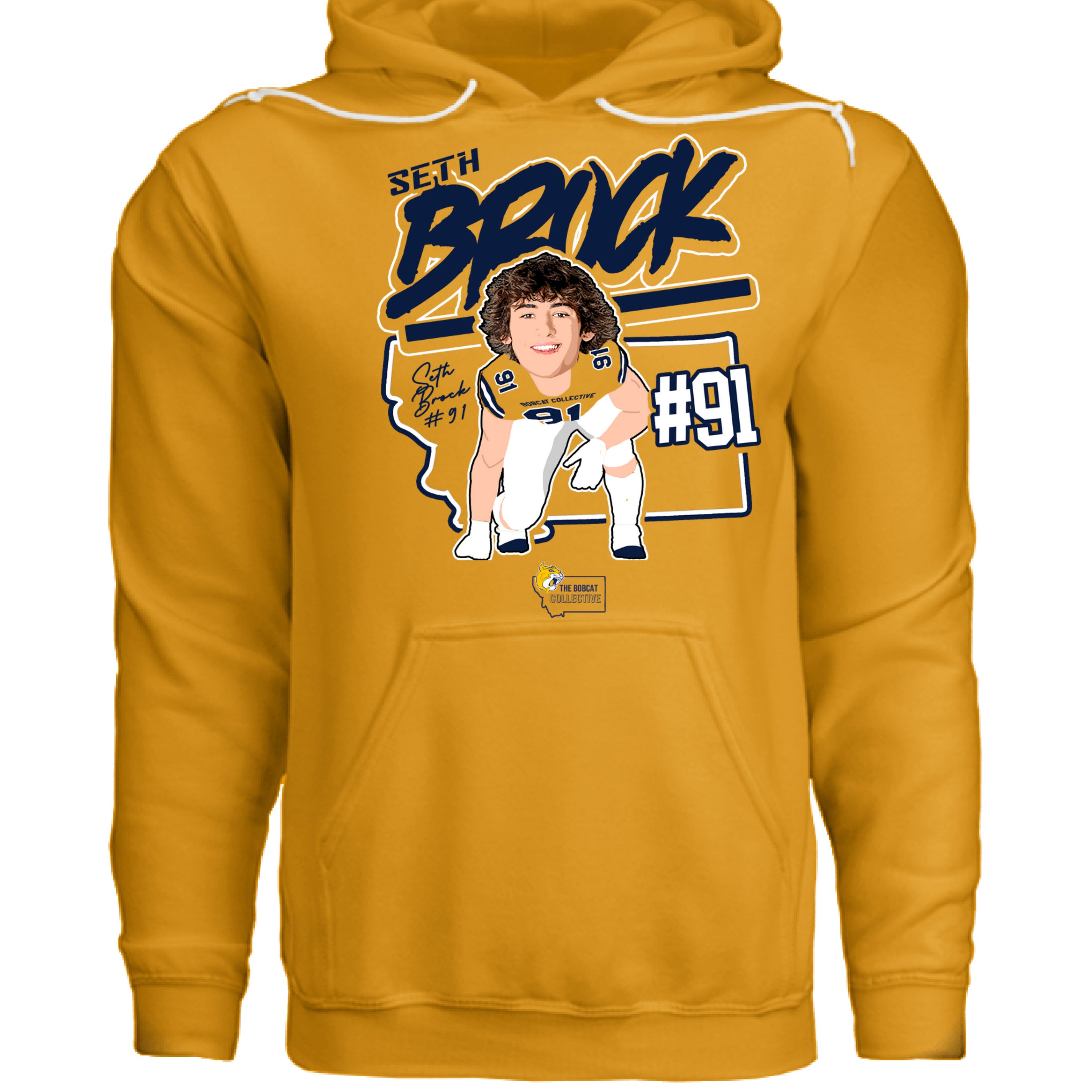 Seth Brock 2025 Hoodie - Gold – The NIL Shop