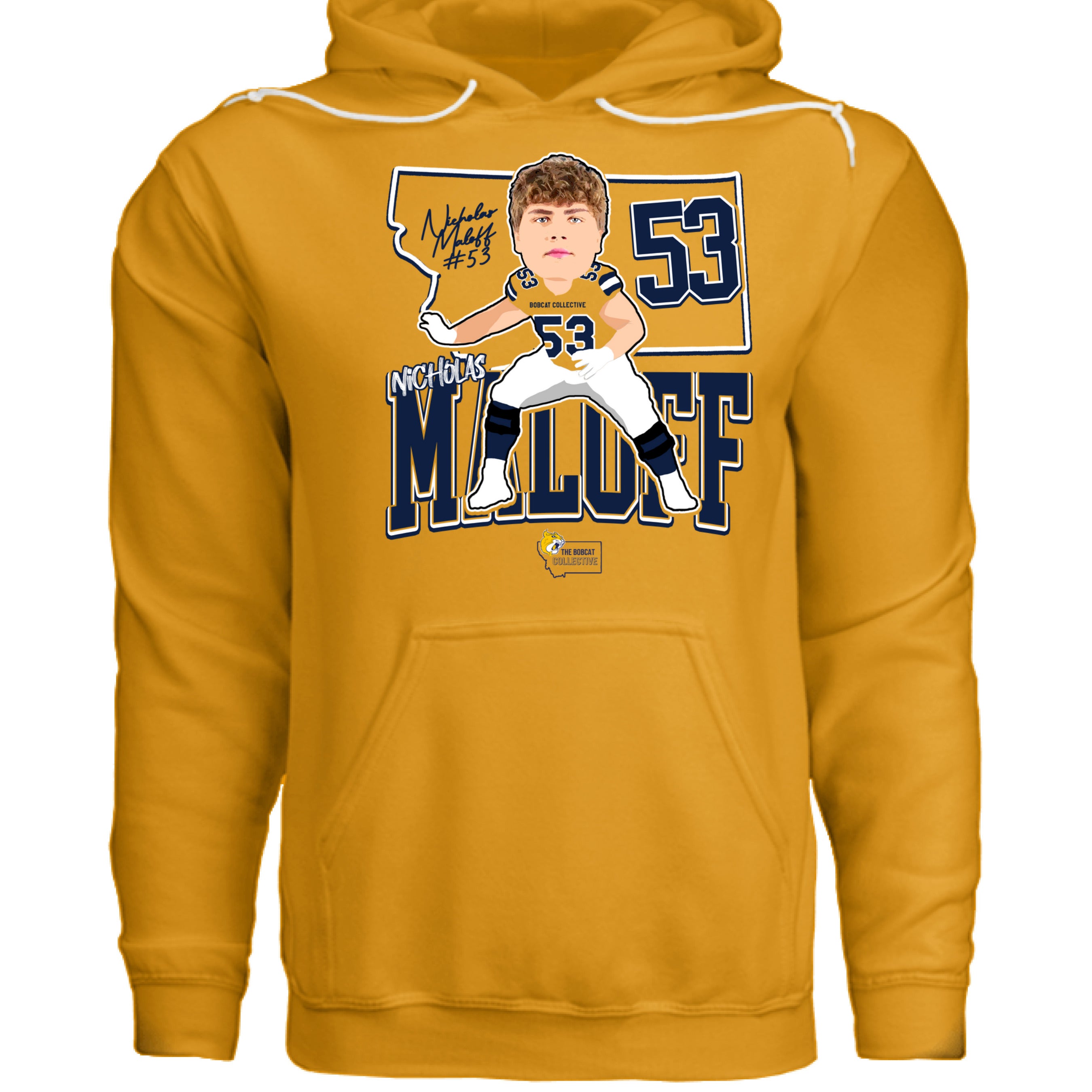 Nicholas Maloff 2025 Hoodie - Gold – The NIL Shop